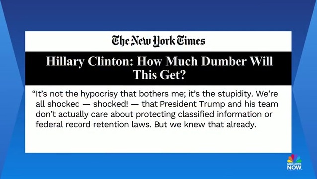 NBC News: Hillary Clinton Calls Signal Chat Leak ‘Dangerous’ and ‘Dumb ...