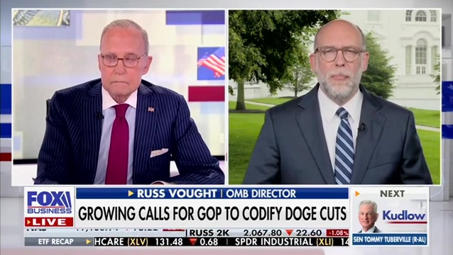 OMB Director Russ Vought: ‘We Are Doing Everything We Can to Make the ...