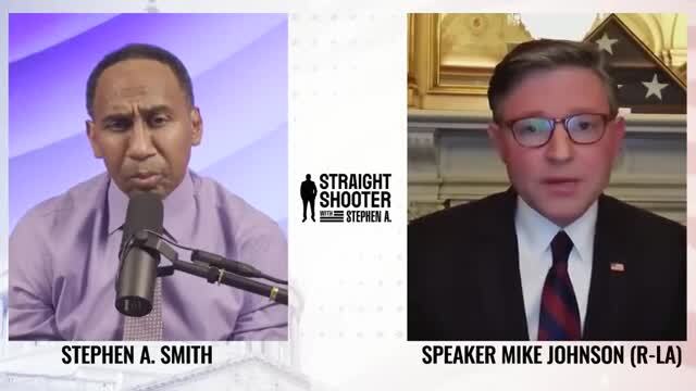 Speaker Mike Johnson Appears on ‘Straight Shooter with Stephen A. Smith ...