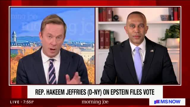 Jeffries on Epstein Files: There’s No Reason to Believe DoJ Is Going To ...