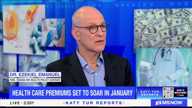 Dr. Zeke Emanuel: ‘ObamaCare Was a Very Good Step, But It’s Now 15 ...